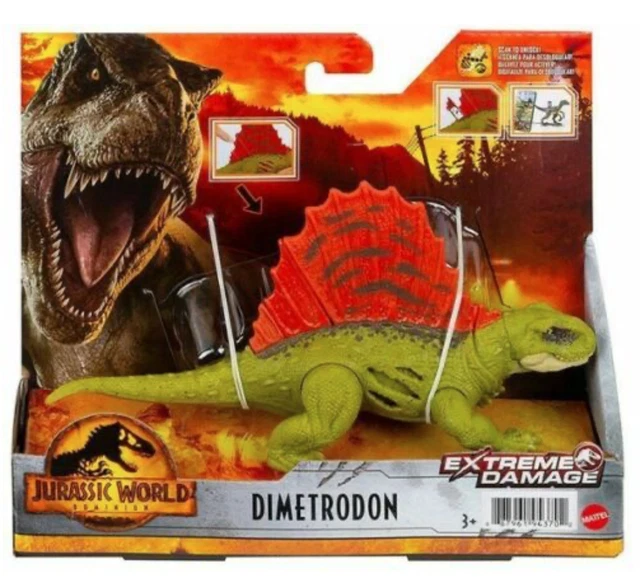 JURASSIC WORLD DOMINION Extreme Damage Feature Dimetrodon Pack Toy New ...