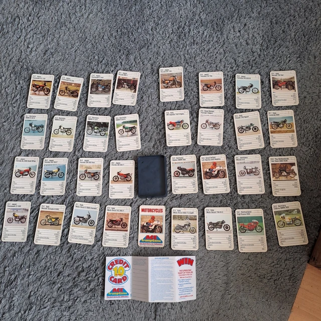 VINTAGE ACE TRUMPS MOTORCYCLES. [complete pack] £6.00 - PicClick UK