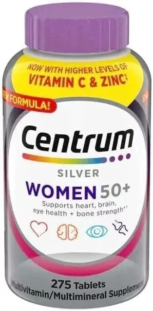 CENTRUM SILVER WOMEN 275 Tabs Supports Bone & Eye Health-Fast Shipping ...