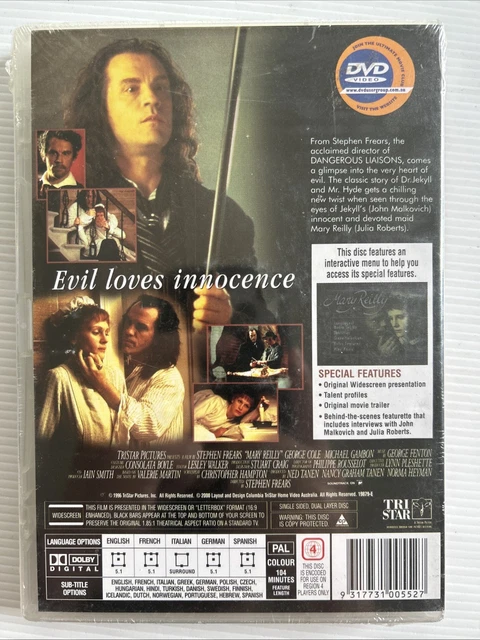 DVD - MARY REILLY (1996) R4 - John Malkovich - Julie Roberts BRAND NEW ...