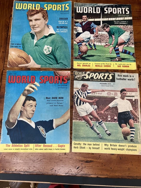 RIVISTE SPORTIVE MONDIALI vintage anni '50 calcio tennis rugby atletica ...