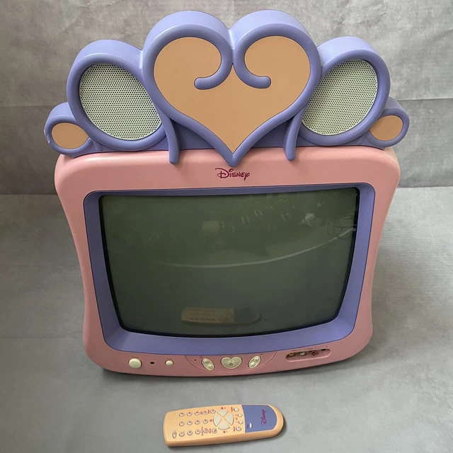 DISNEY PRINCESS 14” CRT TV Pink Retro Gaming Rare MD3723 Tested ...