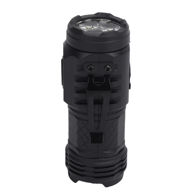 (BLACK)POWERFUL FLASHLIGHT MINI LED Flashlight Multiple Modes 3 LEDs ...