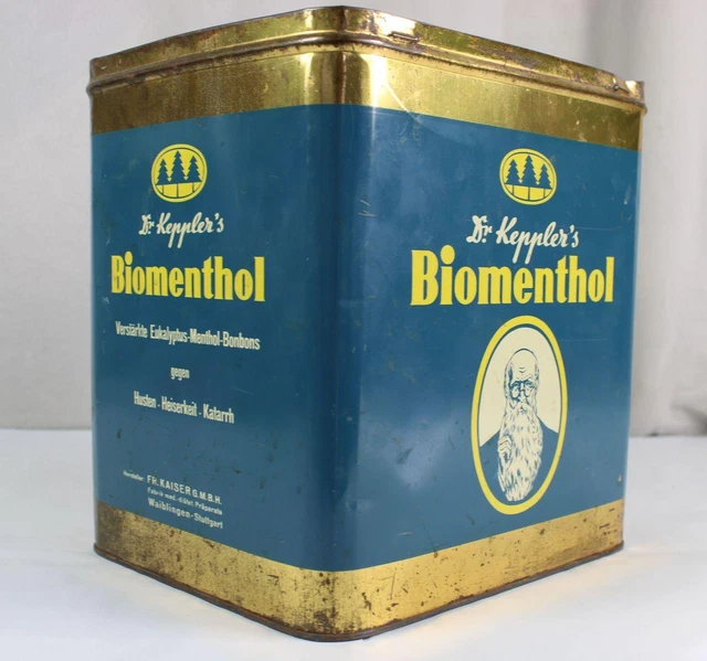 D9/DR.KEPPLERS BIO MENTHOL - Tin Can With Advertisement Lettering ...