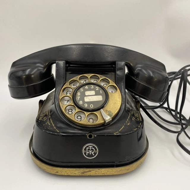 VINTAGE FTR BELL Metal and Bakelite Telephone Model RTT 56 Untested W10 ...