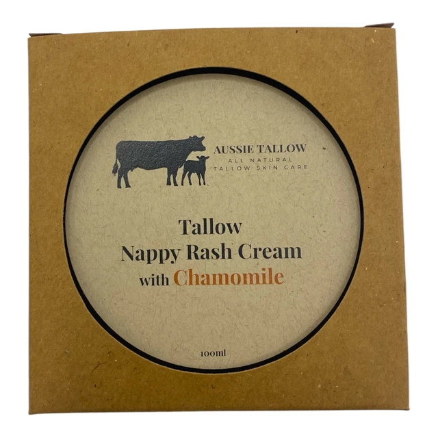 NATURAL TALLOW NAPPY Rash Cream with Chamomile Rashes Eczema Healing ...