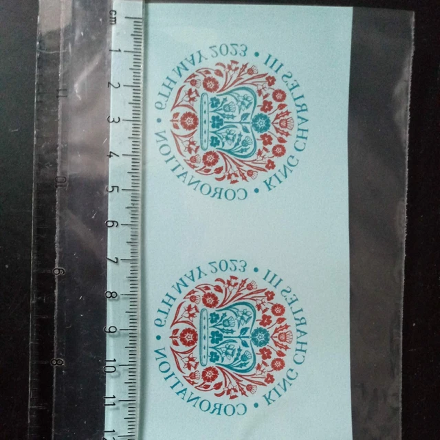 CORONATION DECALS WATERSLIDE Transfers Mirror Reverse King Charles III ...