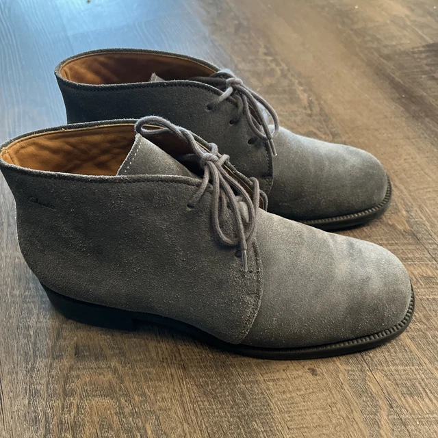 CLARKS GRAY SUEDE Ankle Boots Men's 9M £17.58 - PicClick UK