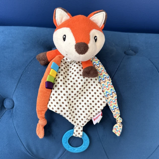 NUBY ORANGE FOX comforter soft toy soother baby blankie Teether ...