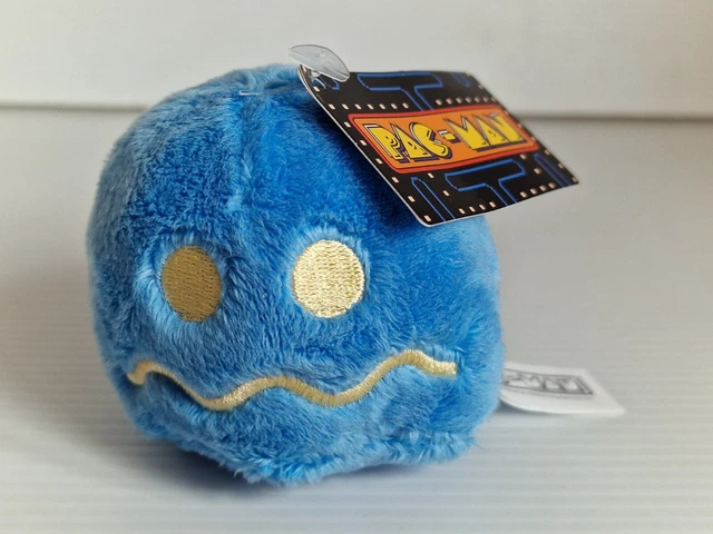 BANDAI NAMCO PAC-MAN Blue Mini Ghost Inky Soft Plush Toy 3" NEW WITH ...