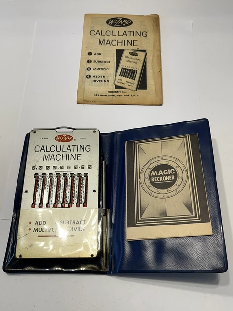 VINTAGE WIZARD MANUAL Calculating Machine Early Calculator with ...