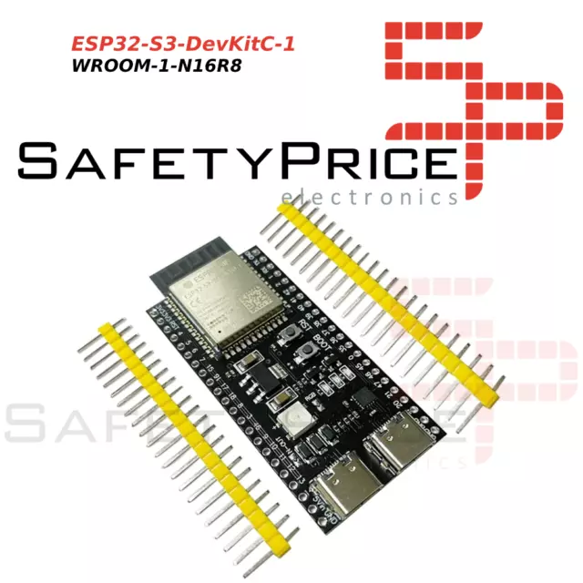 CARTE DE DÉVELOPPEMENT ESP32-S3-DevKitC-1 WROOM-1-N16R8 RGB WiFi + BLE5 ... CARTE DE DÉVELOPPEMENT ESP32-S3-DevKitC-1 WROOM-1-N16R8 RGB WiFi + BLE5 ...