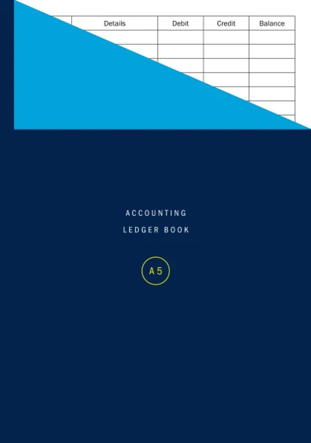 ACCOUNTING LEDGER BOOK A5 Small Format Debit / Credit Bookkeeping Log ...