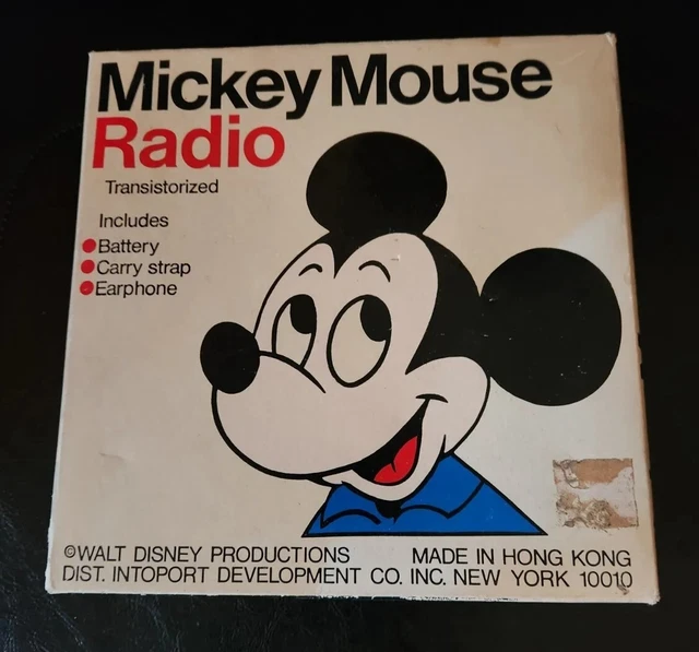 VINTAGE RARE 1970’S Mickey Mouse AM Portable Transistor Radio Model 179 ...