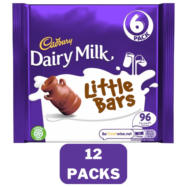 CADBURY DAIRY MILK 6 Little Bars - 12 Packs x 108g £25.49 - PicClick UK