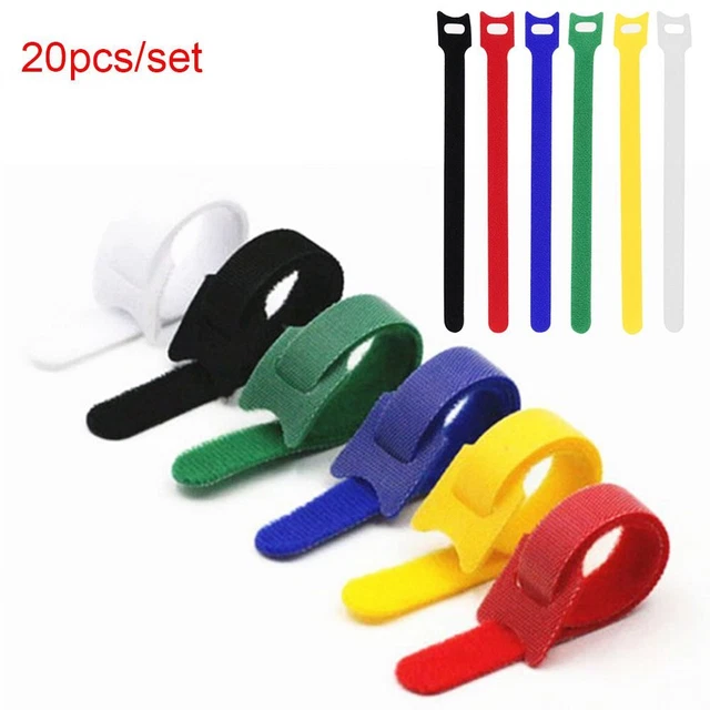 EARPHONE MOUSE REUSABLE Cable Organizer Wire Management Nylon Strap ...