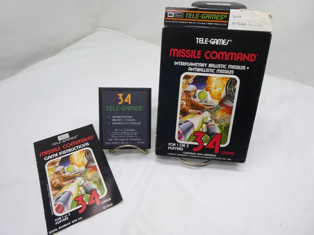 MISSILE COMMAND (ATARI 2600, 1981) Sears Tele-Games complet testé et ...