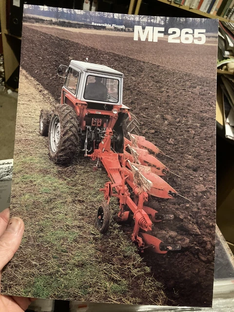 MASSEY FERGUSON MF 265 reversible plough 590 575 565 tractor brochure £3.95 - PicClick UK