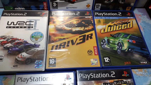 GROS LOT JEUX PS2:Driver/Juiced/V-Rally/WRC/Midnight Club/Tourist ...