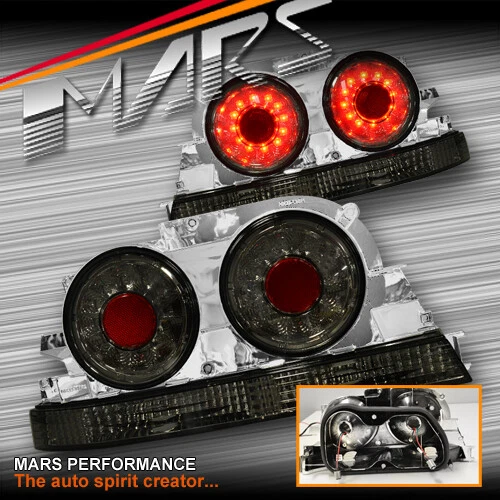 SMOKED LED TAIL Lights for Nissan R33 Skyline Coupe GTS-T GT-R GT-T ...