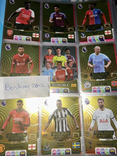 PANINI PREMIER LEAGUE Adrenalyn XL 2024 Full Set 468 Cards All 9 Golden ...