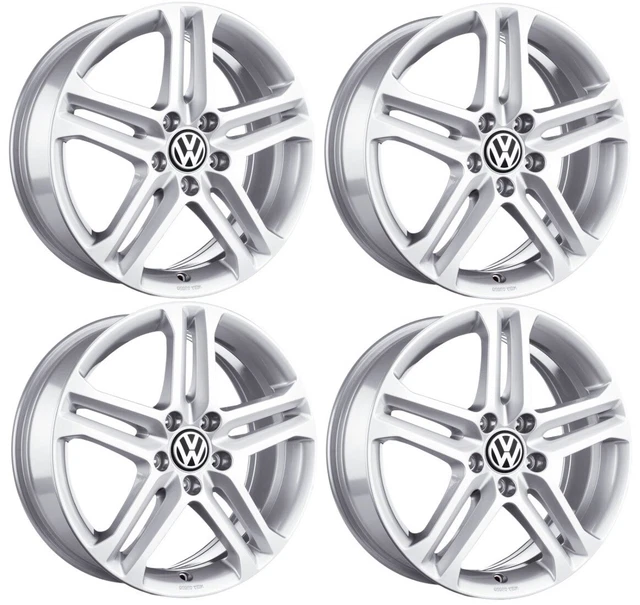 VW 17” ALLOY Wheels Silex 5 Spoke GOLF JETTA GENUINE Set of Four 5X112 ...