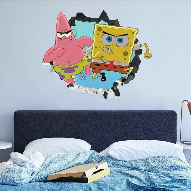 SPONGEBO AND PATRICK wall decals stickers mural home decor for bedroom ...