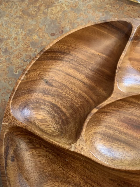 WOODEN LAZY SUSAN Filipino Victoria’s Baguio Philippines 13 1/2 Inches ...