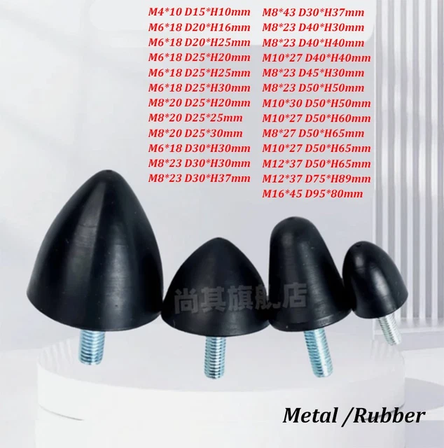 BUFFER RUBBER FOOT Mount Anti Vibration STOP Male M4 M6 M8 M10 M12M16 ...