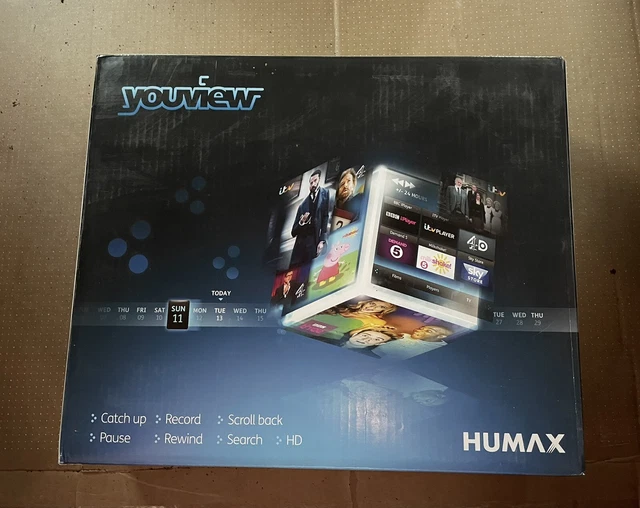 HUMAX DTR-T2000 500GB HDD YouView PVR Receiver Twin Tuner Freeview HD ...