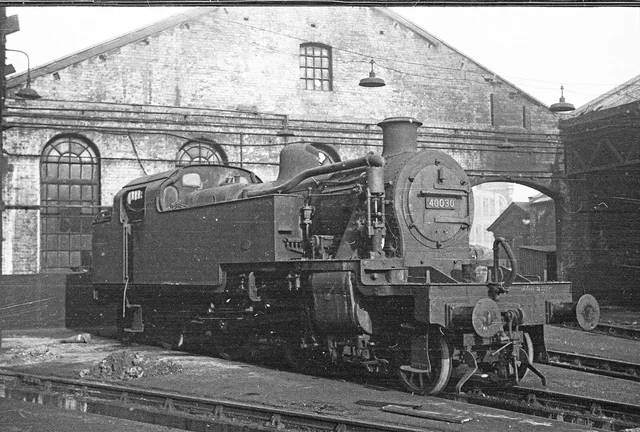 RARE 35MM NEGATIVE Steam Loco LMS Fowler 3P 40030 2-6-2T Original and ...