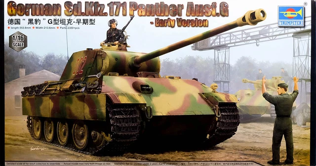GERMAN SD.KFZ.171 PANTHER Ausf. G Tank Panzer 1:16 Model Kit Trumpeter ...