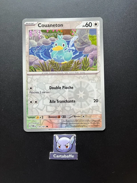 CARTE POKÉMON COUANETON 139/167 Reverse EV6 TWM Mascarade Crépusculaire ...