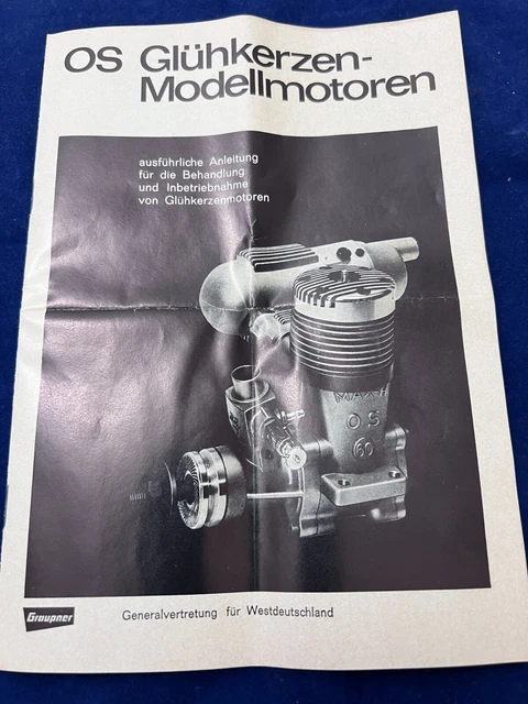 ANLEITUNG UND LISTE Graupner OS Glühkerzen-Modellmotoren Modellbau ...