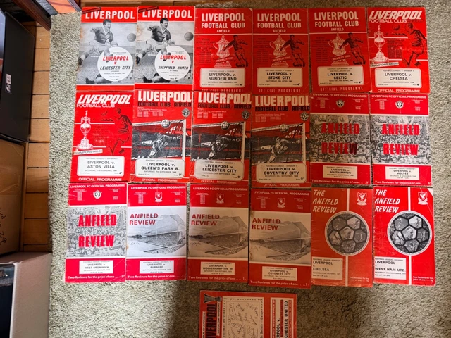 LIVERPOOL FC MATCH DAY PROGRAMMES x 19 - 1964-73 £9.99 - PicClick UK