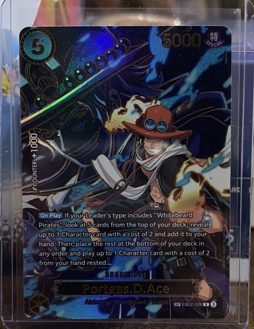 ONE PIECE TCG OP13 Carrying on His Will EB02-028 SP Portgas D. Ace £65. ...