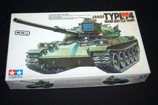 TAMIYA 1/35 SCALE Japanese Type 74 Main Battle Tank Model Kit 1979 ...