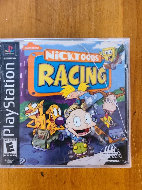 NICKTOONS RACING PS1 PlayStation 2001 CIB SpongeBob Rugrats Ren Stumpy ...