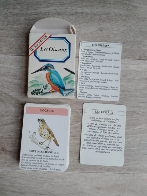 JEU DE 7 familles les savoir plus les oiseaux complet version fr etat be ancien EUR 7,00 ...