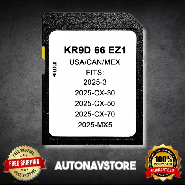 2025 MAZDA 3, CX-30, CX-50, CX-70, MX5 GPS Navigation SD Card Map KR9D ...