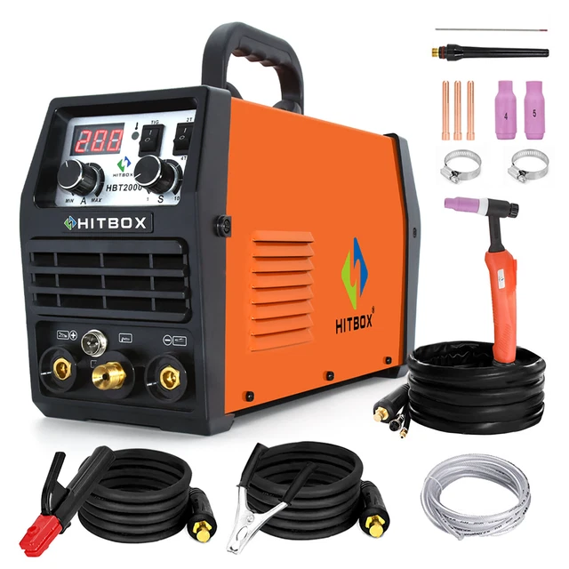 HITBOX TIG WELDER Inverter Dc 200A 220V Igbt Hf Arc Tig Welding Machine ...