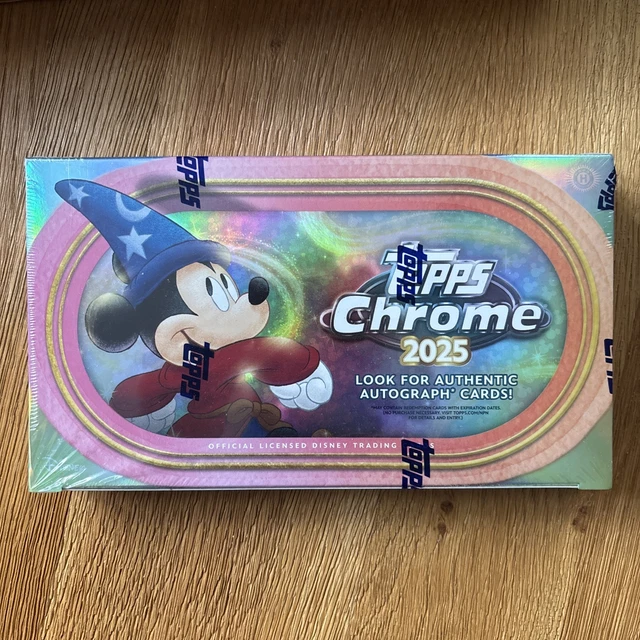 TOPPS CHROME DISNEY 2025 Hobby Box BRAND NEW SEALED IN HAND Fast ...