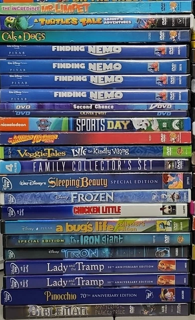 WHOLESALE LOT 100+ DVDs Kids & Family Children's Baby Pixar Disney Sesame Potter $31.37 ...
