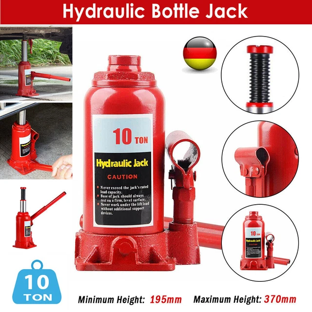 WAGENHEBER STEMPELWAGENHEBER STEMPELHEBER 10 Tonne Flaschenheber Auto Lift Heber EUR 24,00 ...