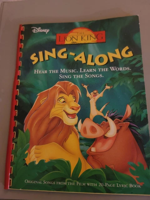 DISNEYS SING ALONG Song Book - The Lion King: Circle of Life (1994) $23 ...