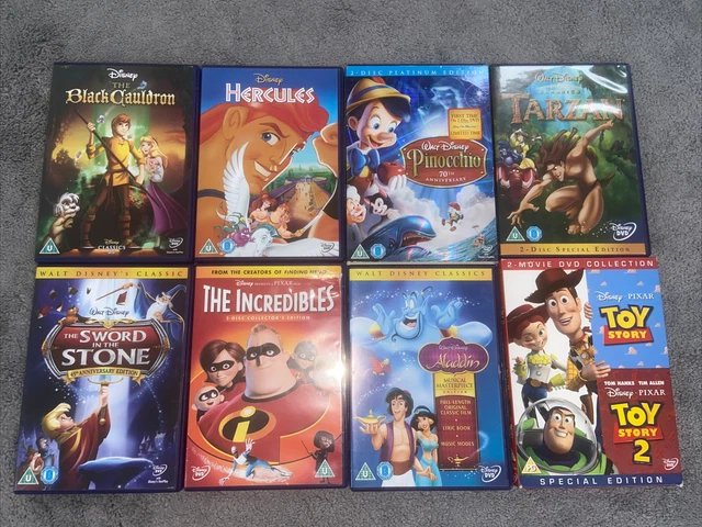 SÉLECTION DE DVD Disney Hercules Tarzan Pinocchio Aladdin Toy Story ...