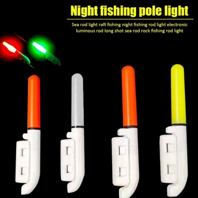 NIGHT FISHING ROD Tip Alert Indicator Tools LED Induction Light Fish ...