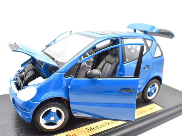 VEHICLE MODEL 1:18 Scale Mercedes Benz A Class Blue Diecast Road ...