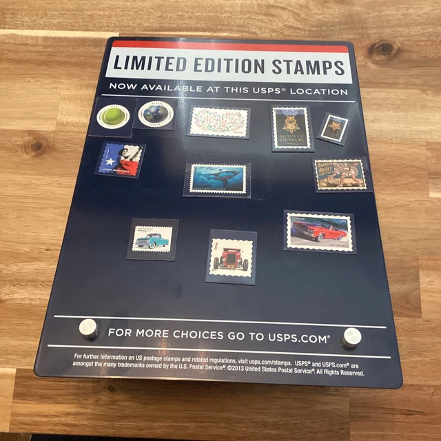 USPS - LIMITED Edition Stamps Metal Counter Display W Legs - Magnets ...