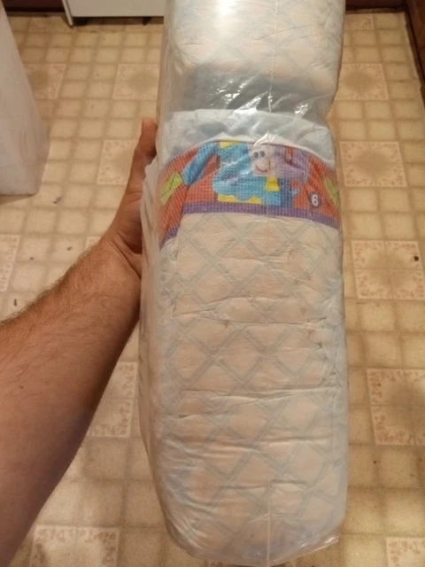 VINTAGE LUVS BLUES Clues Disposable Diapers size 6 Sealed Sleeve 54 ...